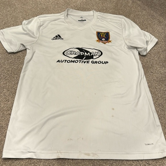 adidas | Shirts | Adidas Climalite Rsl Arizona Soccer Jersey White ...